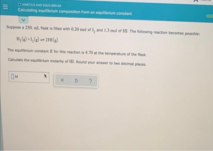Solved OKINETICS AND EQUILIBRIUM Calculating equilibrium | Chegg.com