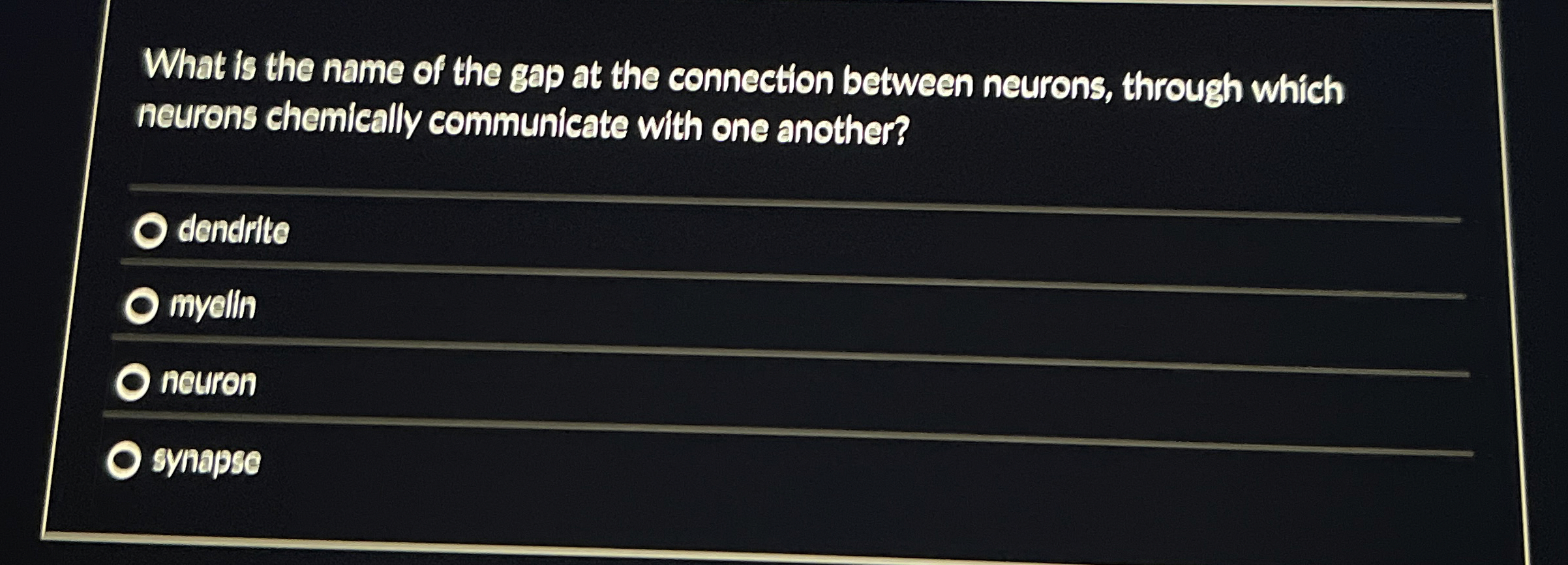 Solved What is the name of the gap at the connection between | Chegg.com