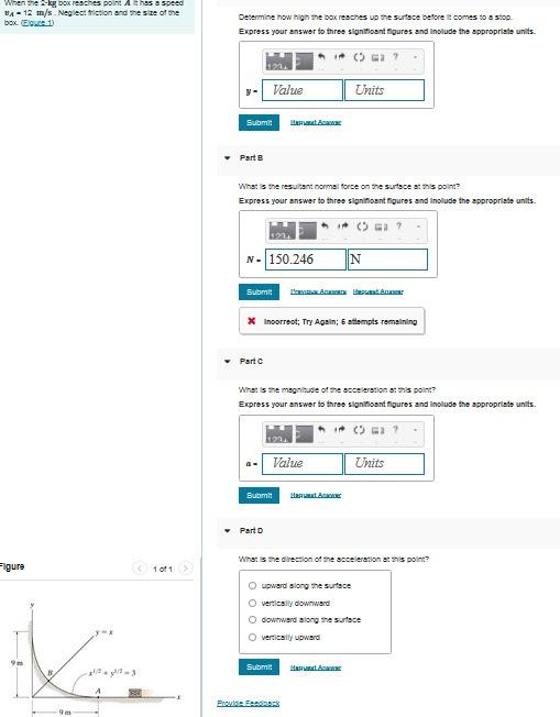 Solved Whan the A-kg box resanes po int A is hes a speed | Chegg.com