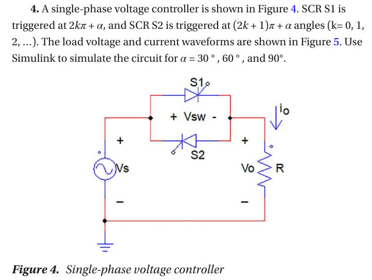 Solved 1-A single-phase voltage controller is shown in | Chegg.com