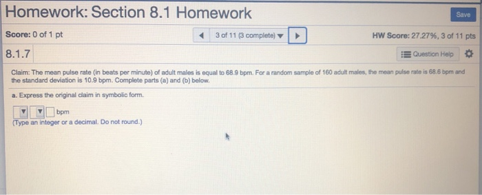 Solved Homework Section 8 1 Homework Save Score 0 Of 1 Pt