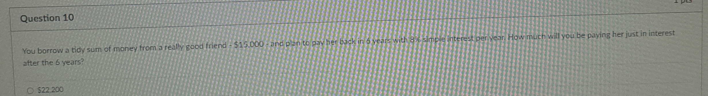 Solved Question 10You borrow a tidy sum of money from a | Chegg.com