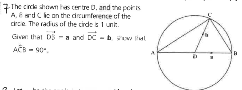 Solved 7 ﻿The circle shown has centre D, ﻿and the pointsA,B | Chegg.com
