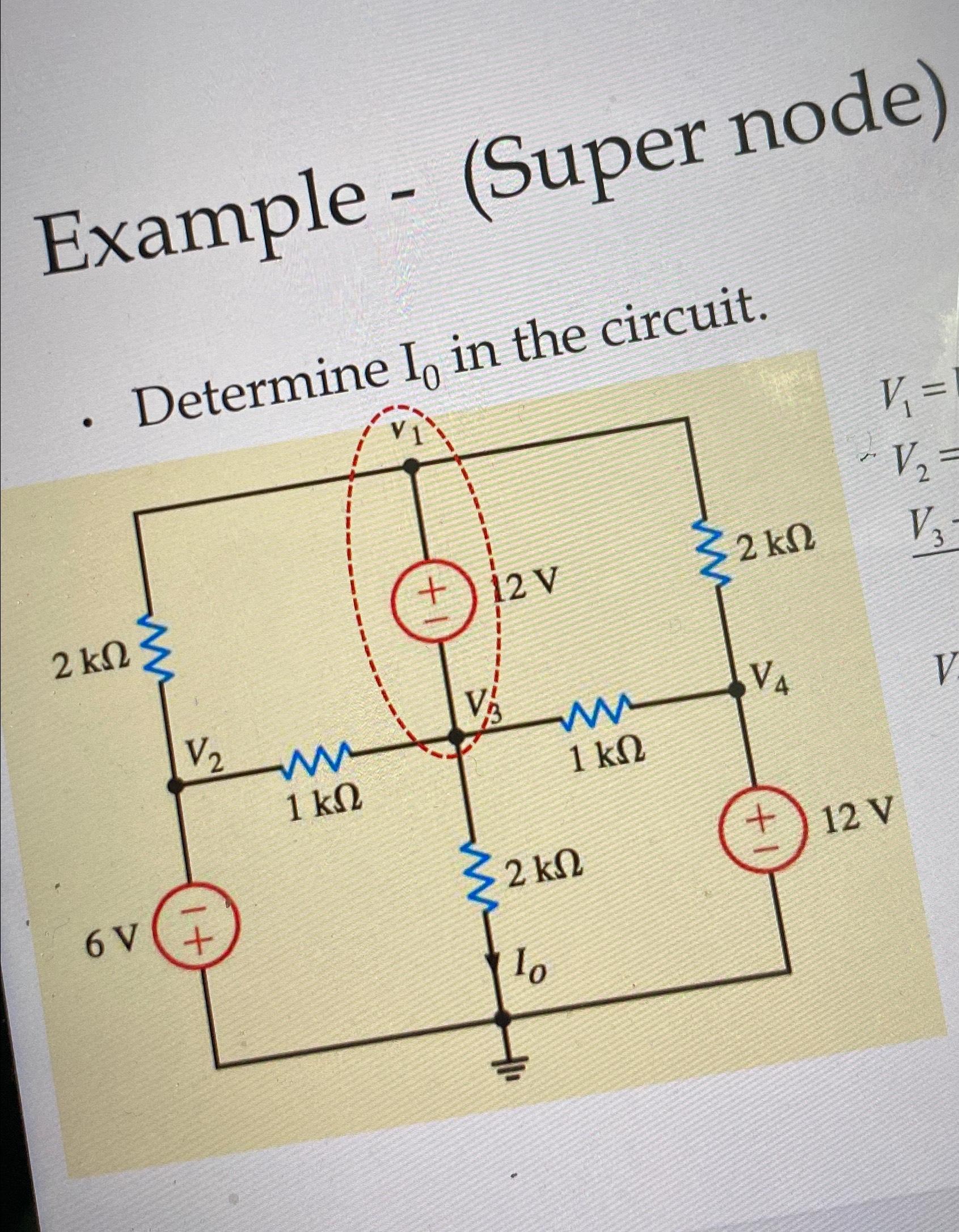 Solved (Super node)Determine I0 ﻿in the circuit. | Chegg.com