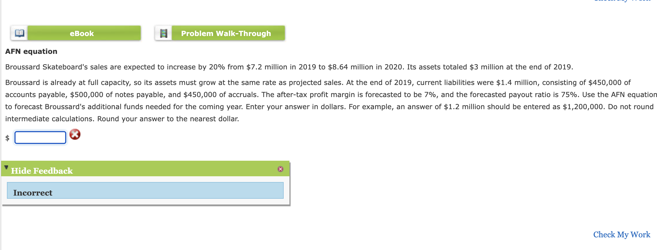Solved AFN equation intermediate calculations. Round your | Chegg.com