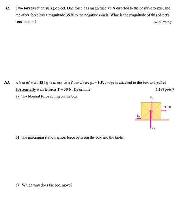 Solved I. Chose the correct answer for the followings: 1.1 | Chegg.com