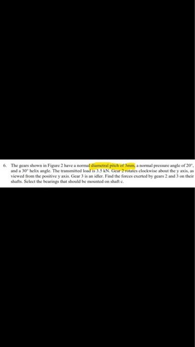 Solved 6. The gears shown in Figure 2 have a normal | Chegg.com