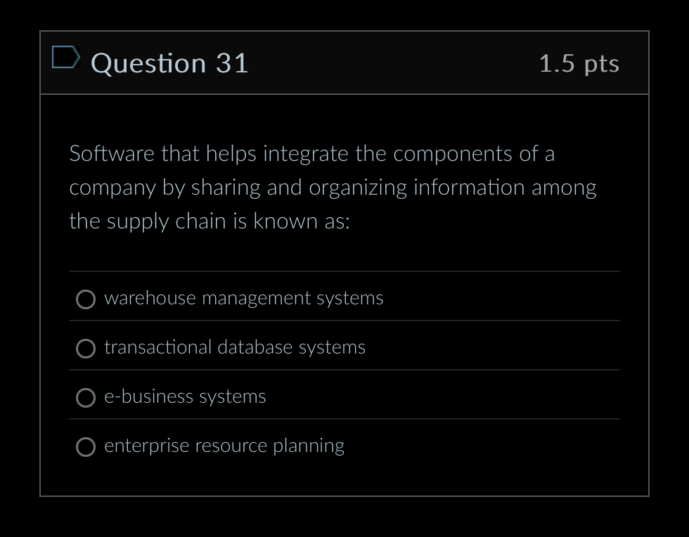 Solved Question 311.5 ﻿ptsSoftware that helps integrate the | Chegg.com