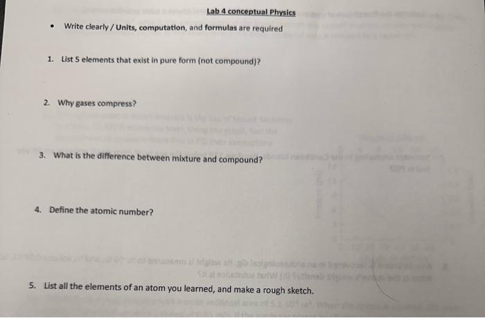 Solved -Write clearly / Units, computation, and formulas are | Chegg.com