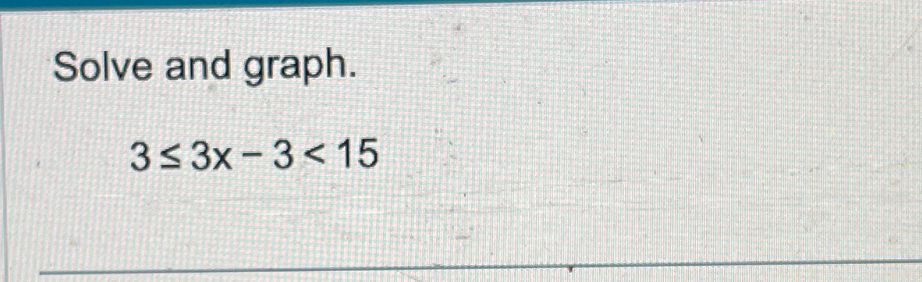Solved Solve and graph.3≤3x-3
