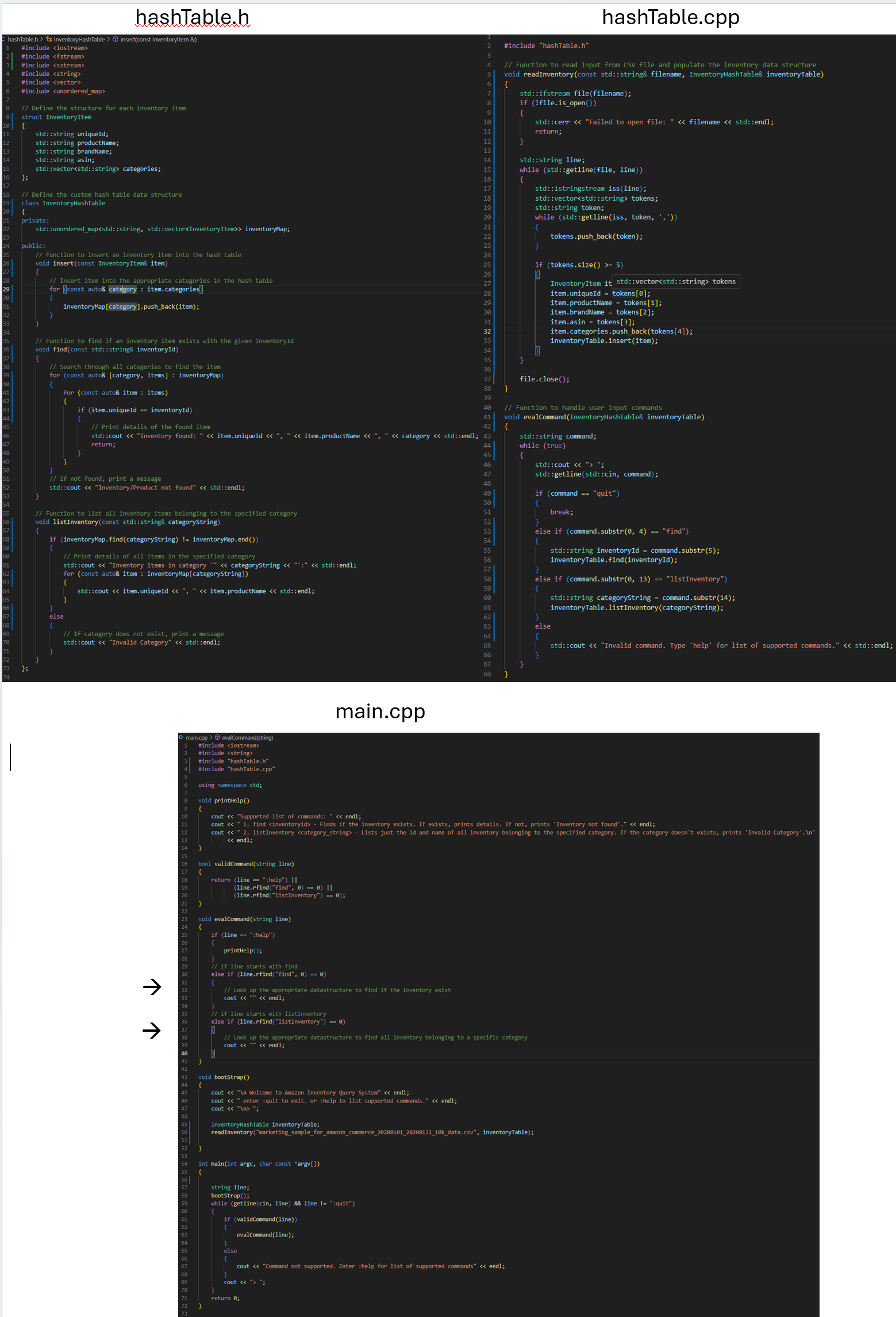 Solved using the code provided, implement the lines with | Chegg.com
