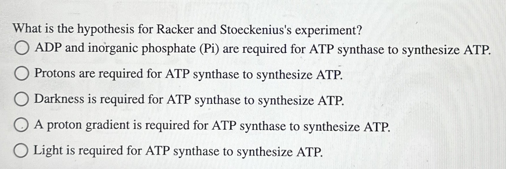 Solved What is the hypothesis for Racker and Stoeckenius's | Chegg.com