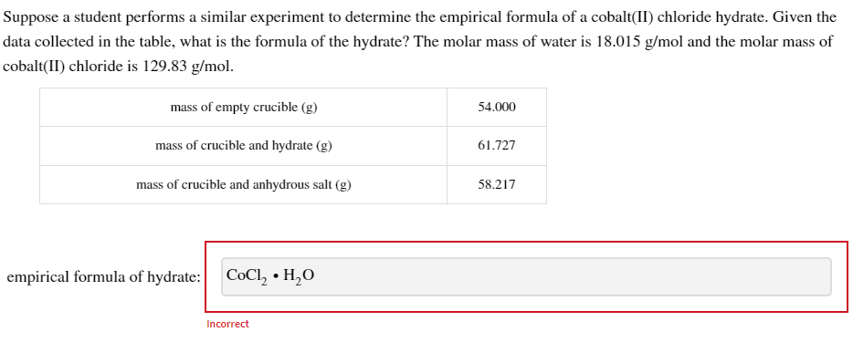 Solved Suppose a student performs a similar experiment to | Chegg.com