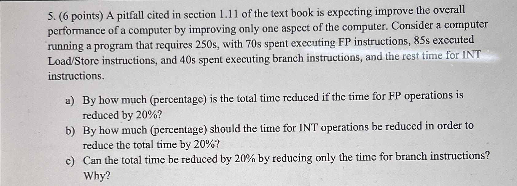 Solved (6 ﻿points) ﻿A pitfall cited in section 1.11 ﻿of the | Chegg.com