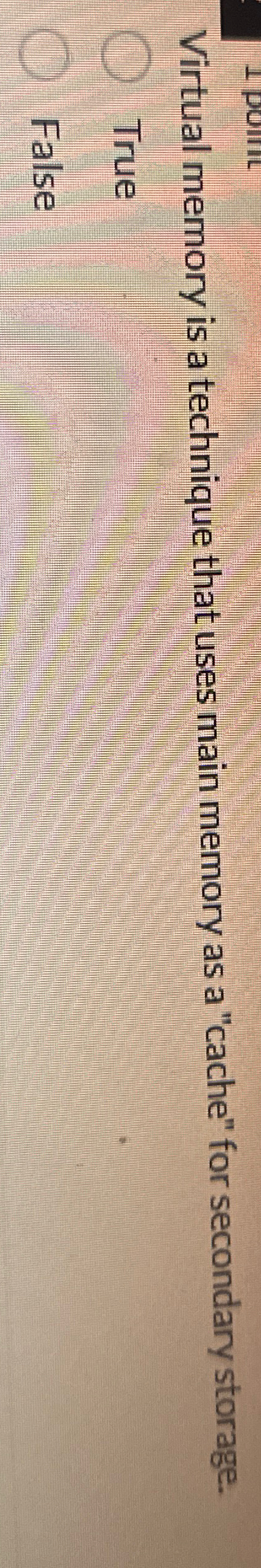 Solved Virtual memory is a technique that uses main memory | Chegg.com