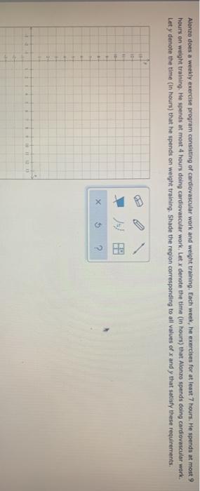Solved Alonzo does a weekly exercise program consisting of | Chegg.com