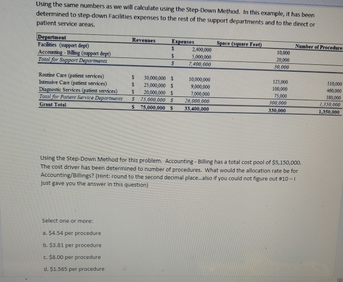 Solved Using the same numbers as we will calculate using the | Chegg.com