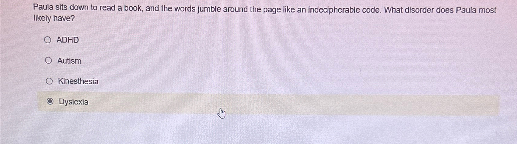 Solved Paula sits down to read a book, and the words jumble | Chegg.com