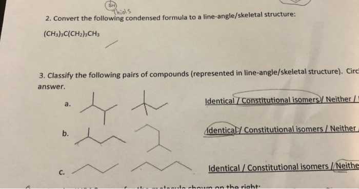 Solved SH Thiols 2. Convert the following condensed formula | Chegg.com
