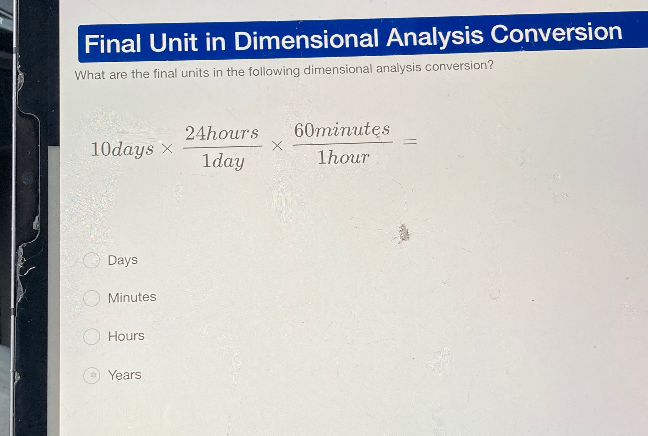 Solved Final Unit in Dimensional Analysis ConversionWhat are | Chegg.com