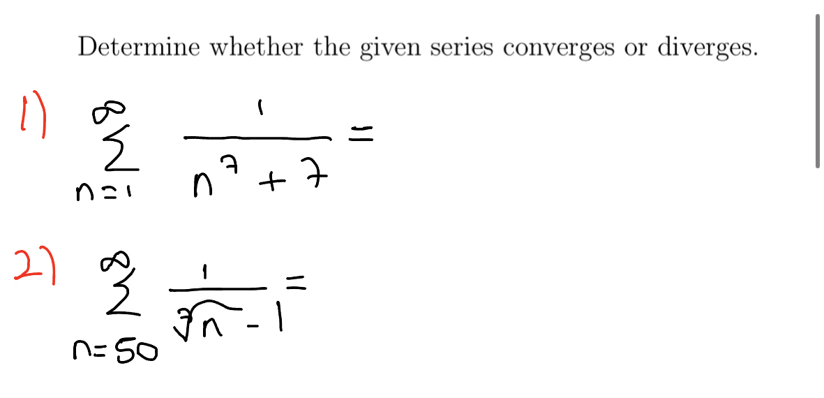 Solved Determine whether the given series converges or | Chegg.com