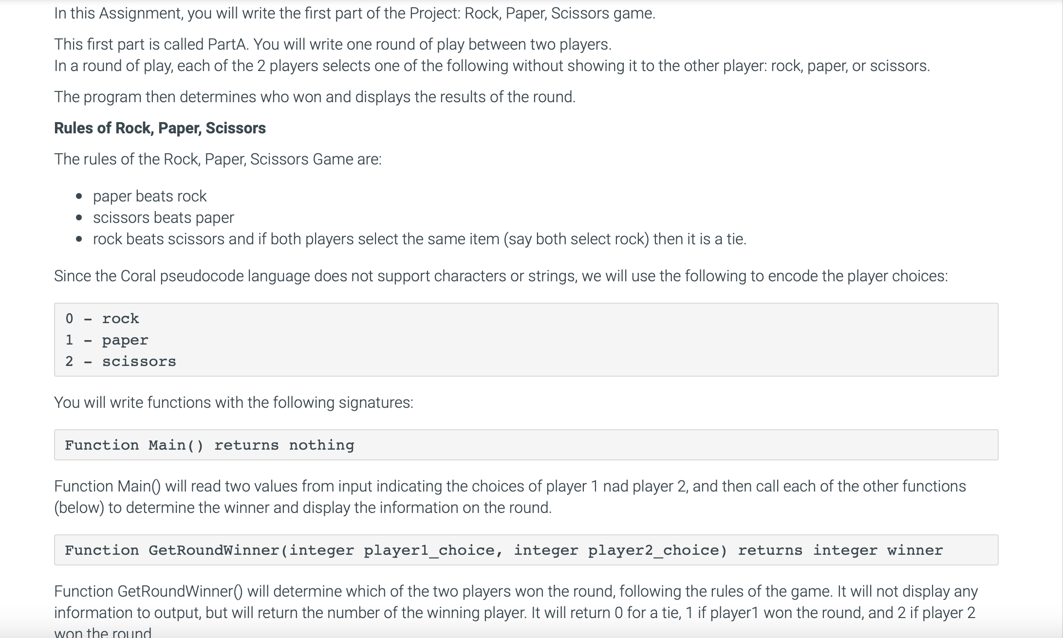 Solved THIS HAS TO BE IN CORAL PROGRAMMING LANGUAGE!! NO | Chegg.com
