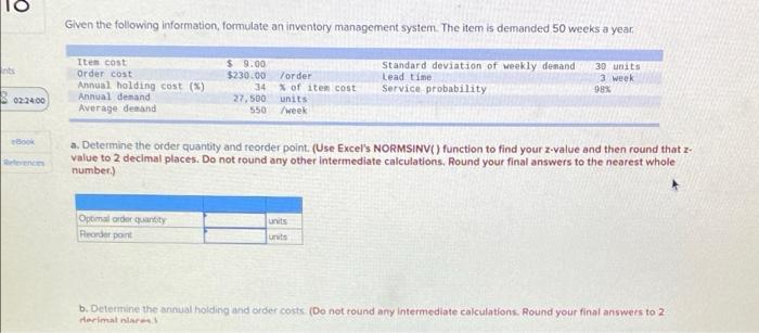 Solved Given the following information, formulate an | Chegg.com