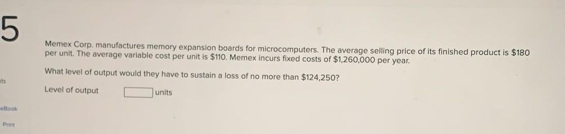 Solved Memex Corp. manufactures memory expansion boards for | Chegg.com