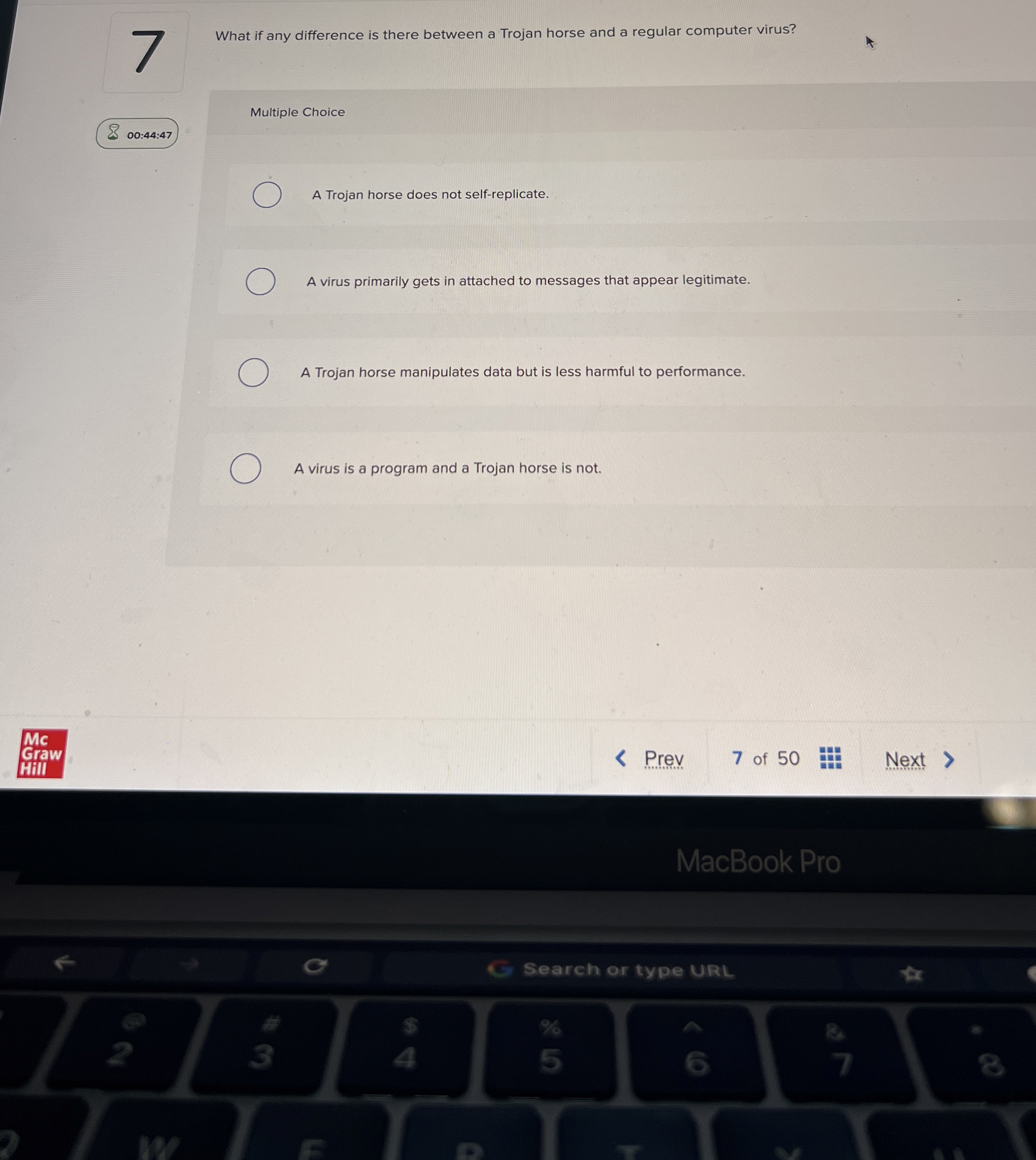 Solved 7 ﻿What if any difference is there between a Trojan | Chegg.com