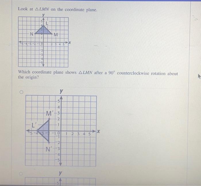 Solved Look at ALMN on the coordinate plane. N S 23 b M L'- | Chegg.com