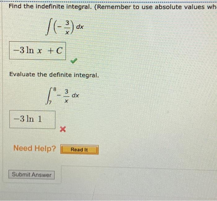 Solved Find the indefinite integral. (Remember to use | Chegg.com