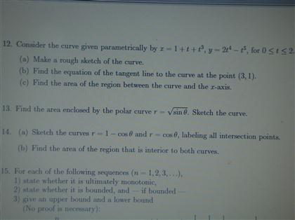 Solved Consider the curve given parametrically by x = 1 + t | Chegg.com