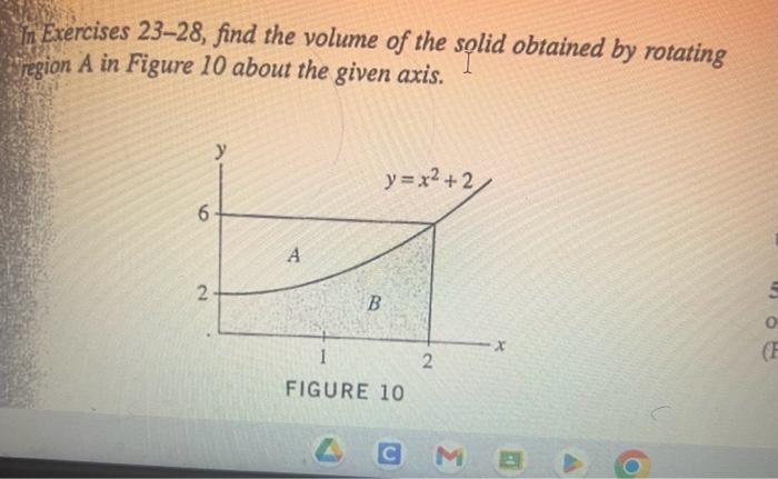 Solved Exercises 23-28, find the volume of the solid | Chegg.com