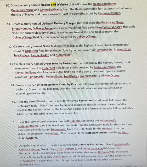 Solved 8. Create a query named Large Orders that will show | Chegg.com