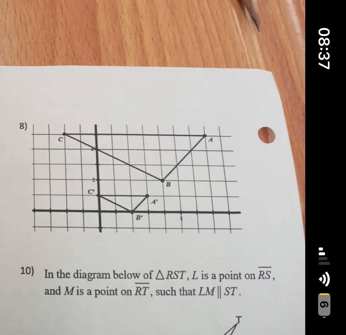 In the diagram below of ????RST,L ﻿is a point on | Chegg.com