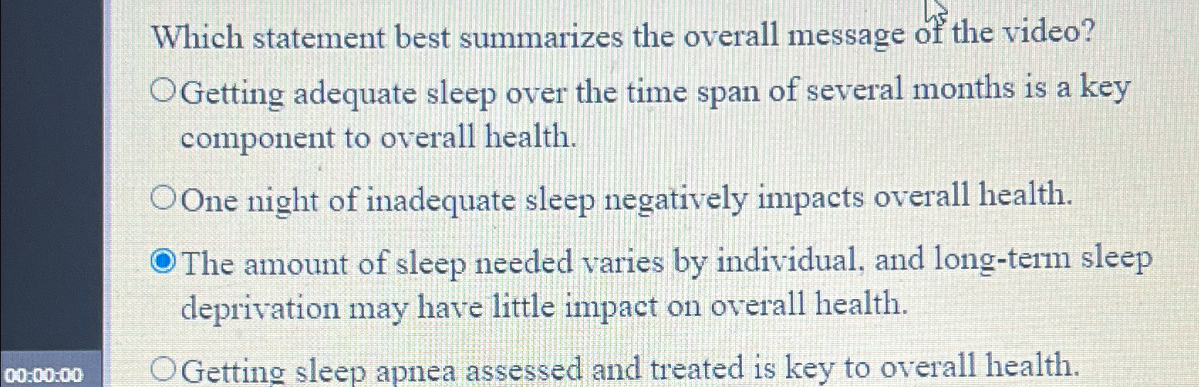 Solved Which statement best summarizes the overall message | Chegg.com