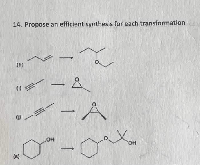 Solved 14. Propose an efficient synthesis for each | Chegg.com