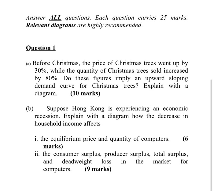 Solved Answer ALL questions. Each question carries 25 marks. | Chegg.com