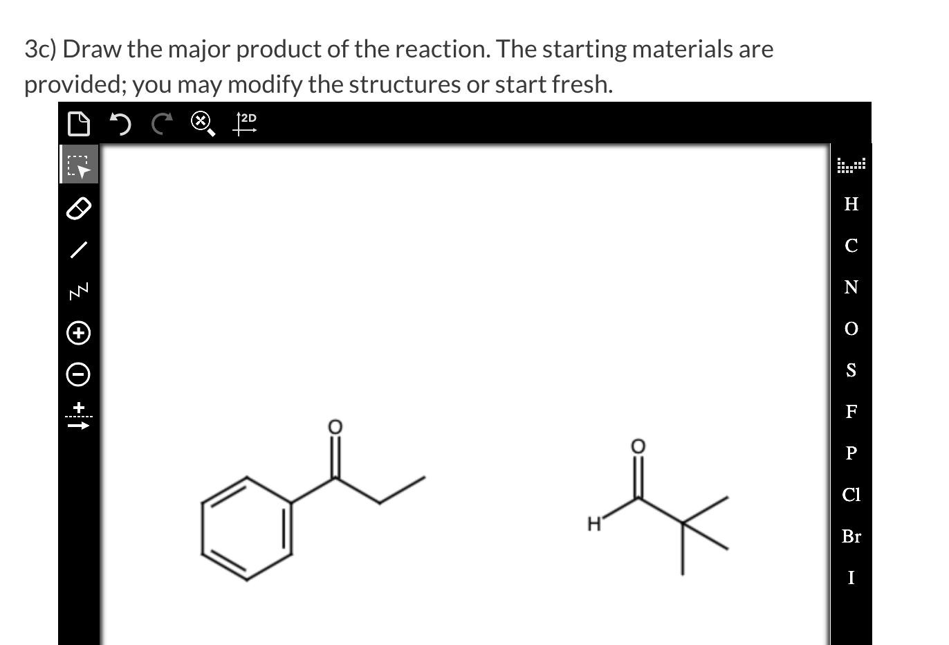 Solved 3c) ﻿Draw the major product of the reaction. The | Chegg.com