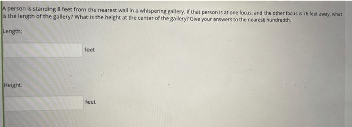 Solved A person is standing 8 feet from the nearest wall in | Chegg.com