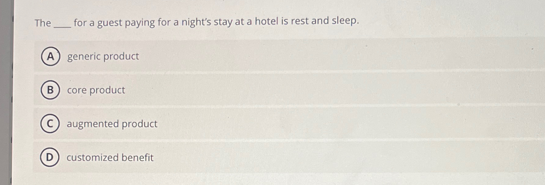 Solved The q, ﻿for a guest paying for a night's stay at a | Chegg.com