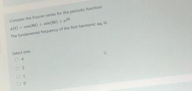 Solved Consider the Fourier series for the periodic | Chegg.com