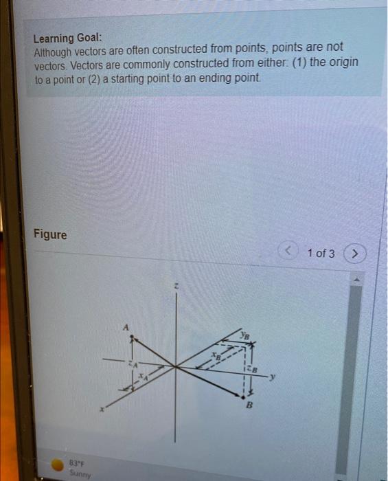 Solved Learning Goal: Although vectors are often constructed | Chegg.com