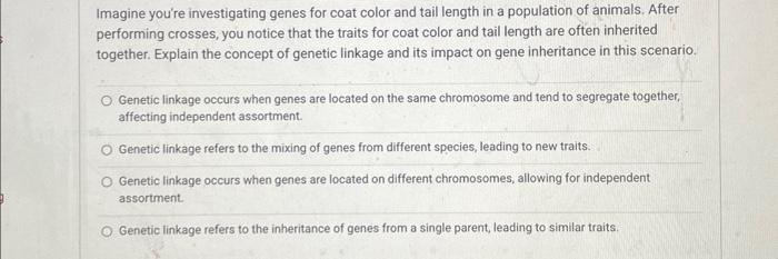 Solved In a breeding experiment, you're studying the | Chegg.com