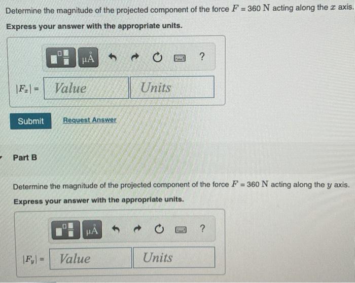 Solved Determine The Magnitude Of The Projected Component Of