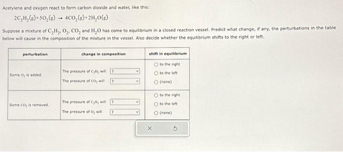 Solved Acetylene and oxygen react to form carbon dioxide and | Chegg.com