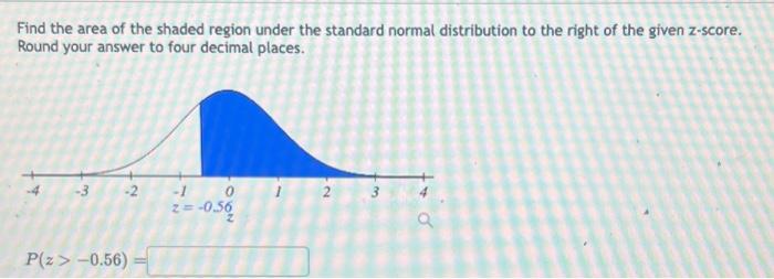 Solved For a standard normal distribution, find: | Chegg.com