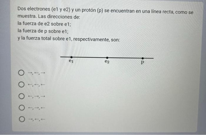 Solved Two electrons (e1 and e2) and one proton (p) lie in a | Chegg.com