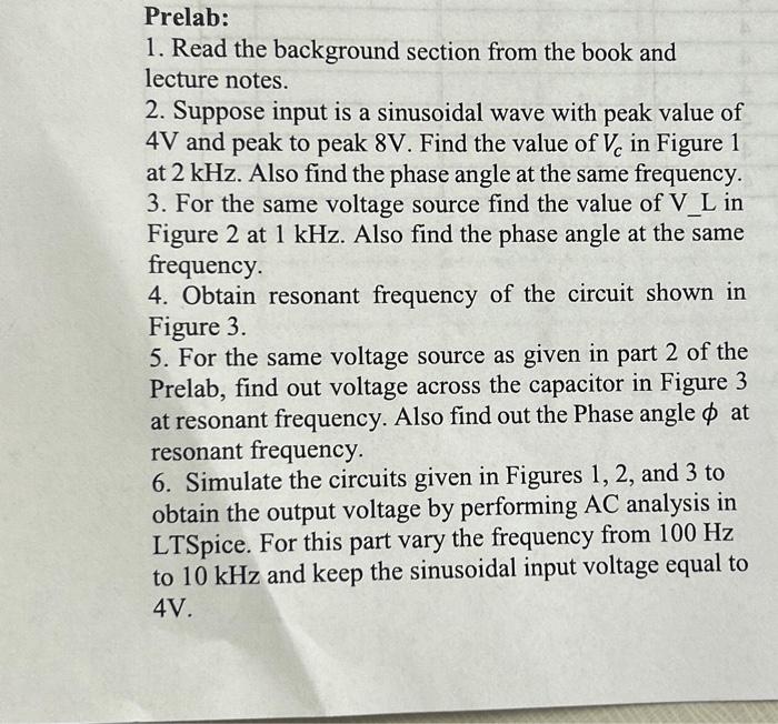 Solved Prelab: 1. Read the background section from the book | Chegg.com