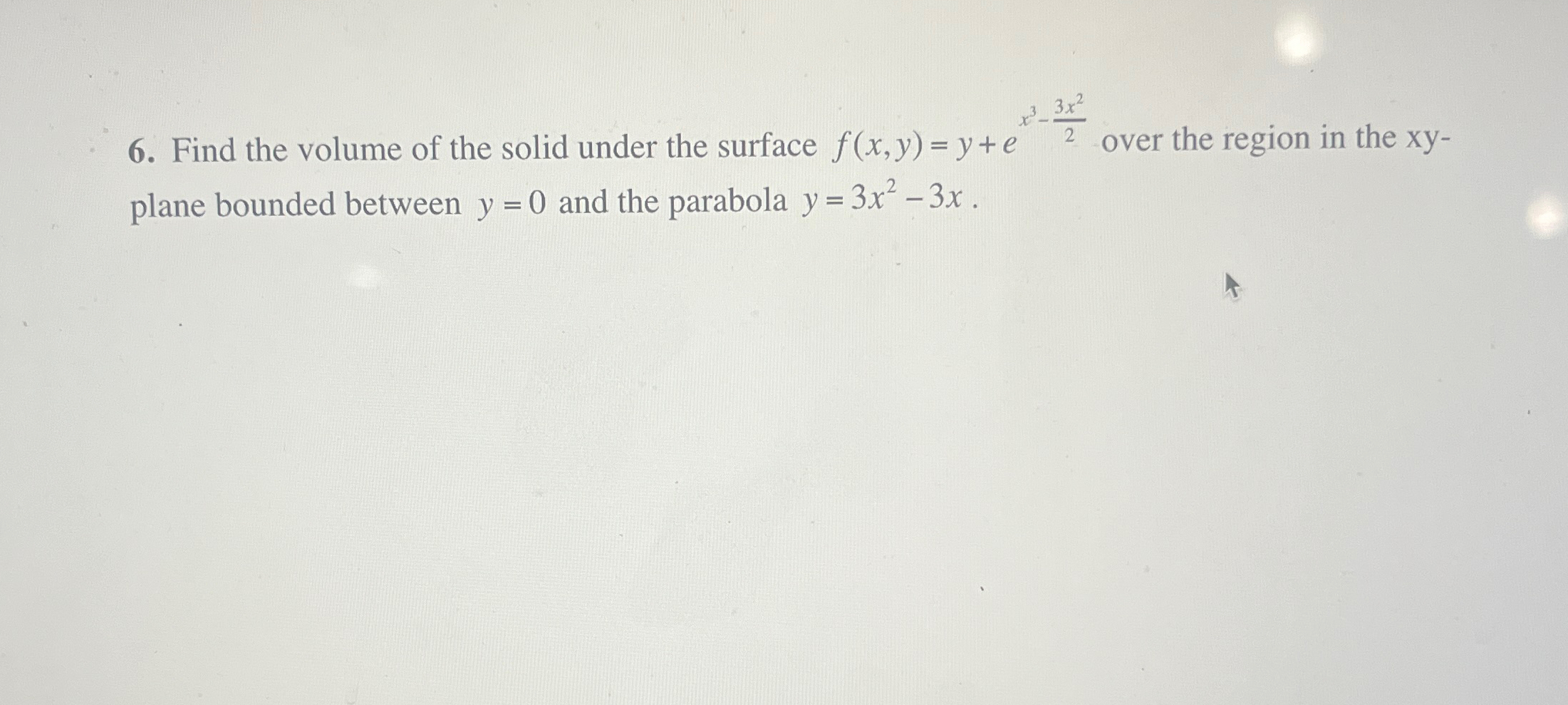Solved Find the volume of the solid under the surface | Chegg.com